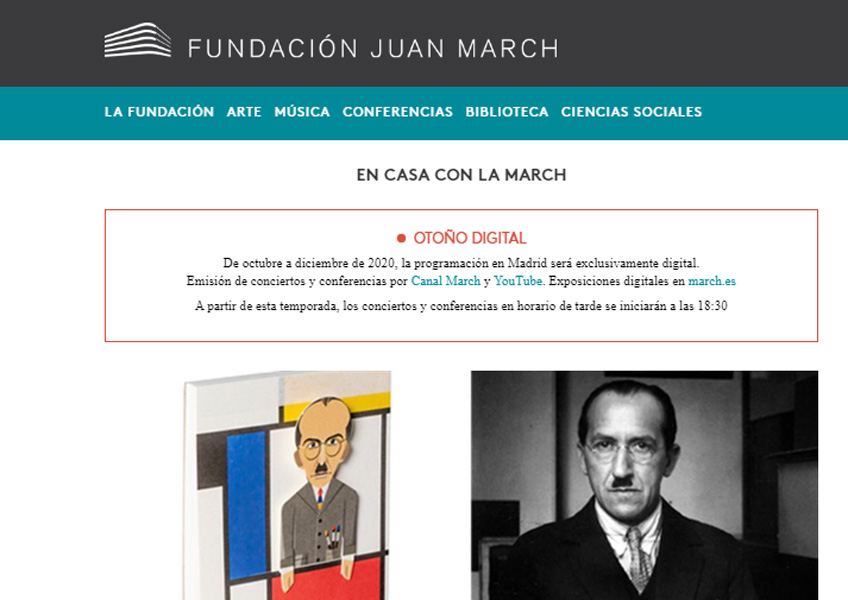 El otoño en la Fundación Juan March será digital