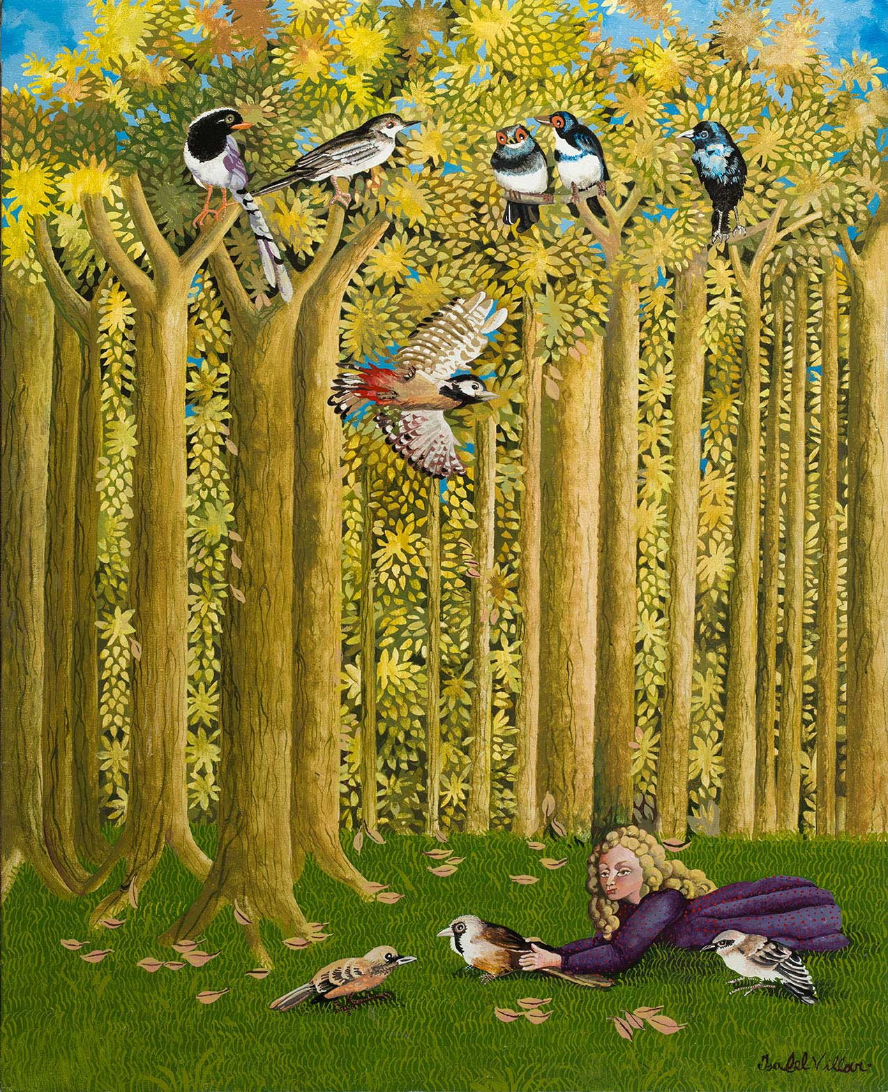 Isabel Villar, pinturas como nidos en la Galería Fernández-Braso