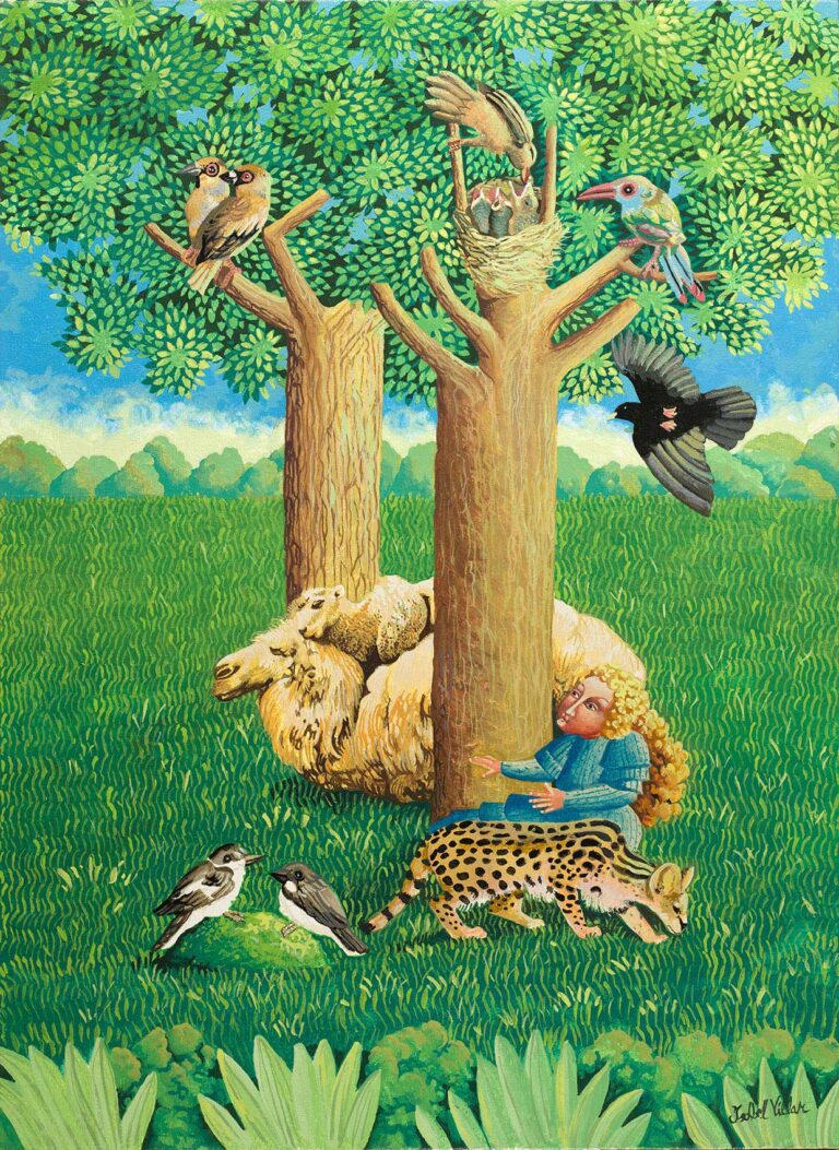 Isabel Villar, pinturas como nidos en la Galería Fernández-Braso