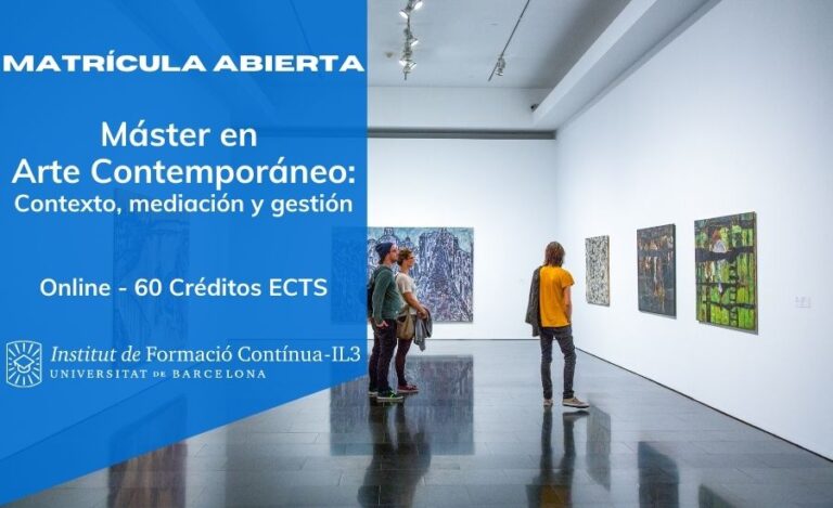 Convocado el Máster en Arte Contemporáneo de la Universidad de Barcelona